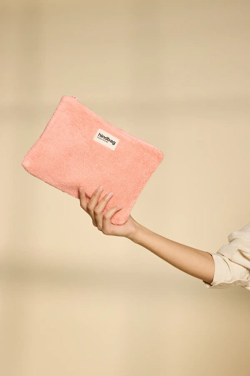 Coral pink Ema Sponge pouch - Hindbag