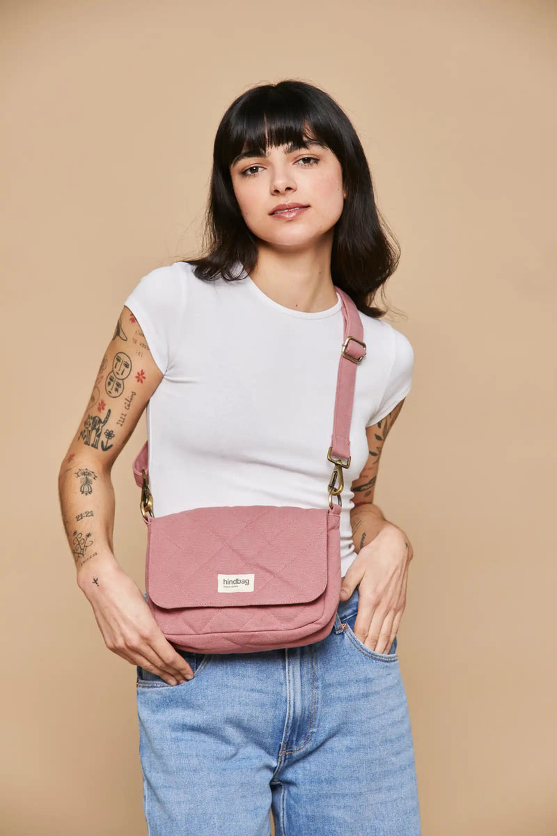 Sac à main matelassé rose